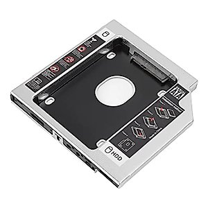 to 2nd HDD SSD Enclosure Hard Drive Caddy Tray Easy Installation for PC Aluminum Alloy