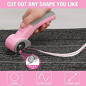 WORKPRO Cordless Electric Scissors, 4V Rotary Cutter for Cardboard Carpet Leather Plastic, 2000mAh Rechargeable Powerful shears with Storage Case