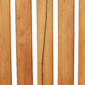 Sunnydaze Stackable Wooden Outdoor Patio Dining Armchair with Slat Back - Light Brown Finish