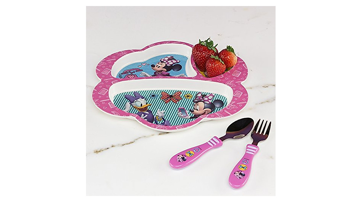 Minnie Mouse Flatware Set for Toddler| Easy Grips