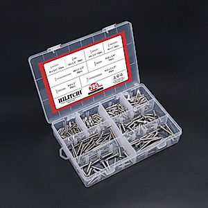 Hilitchi 285-Piece Stainless Steel Phillips Flat Head Self Tapping Screw Assortment Kit (Flat Head)