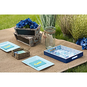 Boston International, Seagrass Cocktail Napkin Caddy, Size
