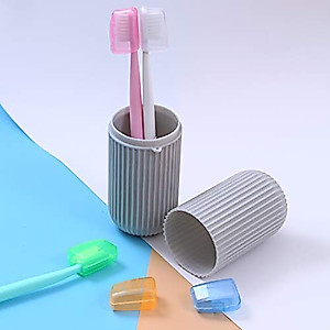 Cafurty 10PCS Toothbrush Covers Head Caps Toothbrush Holder Case Travel Container for Travel Camping Business Trip Toothbrush Cover