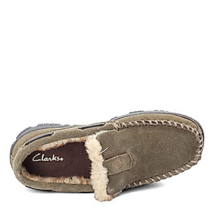 Clarks Men's, Venetian Moccasin Slipper SAGE GREEN 10 W