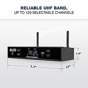 Alto Professional Stealth MKII-UHF Stereo Wireless Audio System for Active Speakers with Transmitter and 2 Receivers, 2 XLR Ins, Expandable