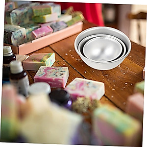 COHEALI 12pcs Bath Salt Ball Mold Mini soap molds Round soap molds Salt Ball Tool Salt Ball Mould soap Mold kit DIY Mold Aluminium Alloy molds Pudding Mold Aluminum Alloy Semicircle