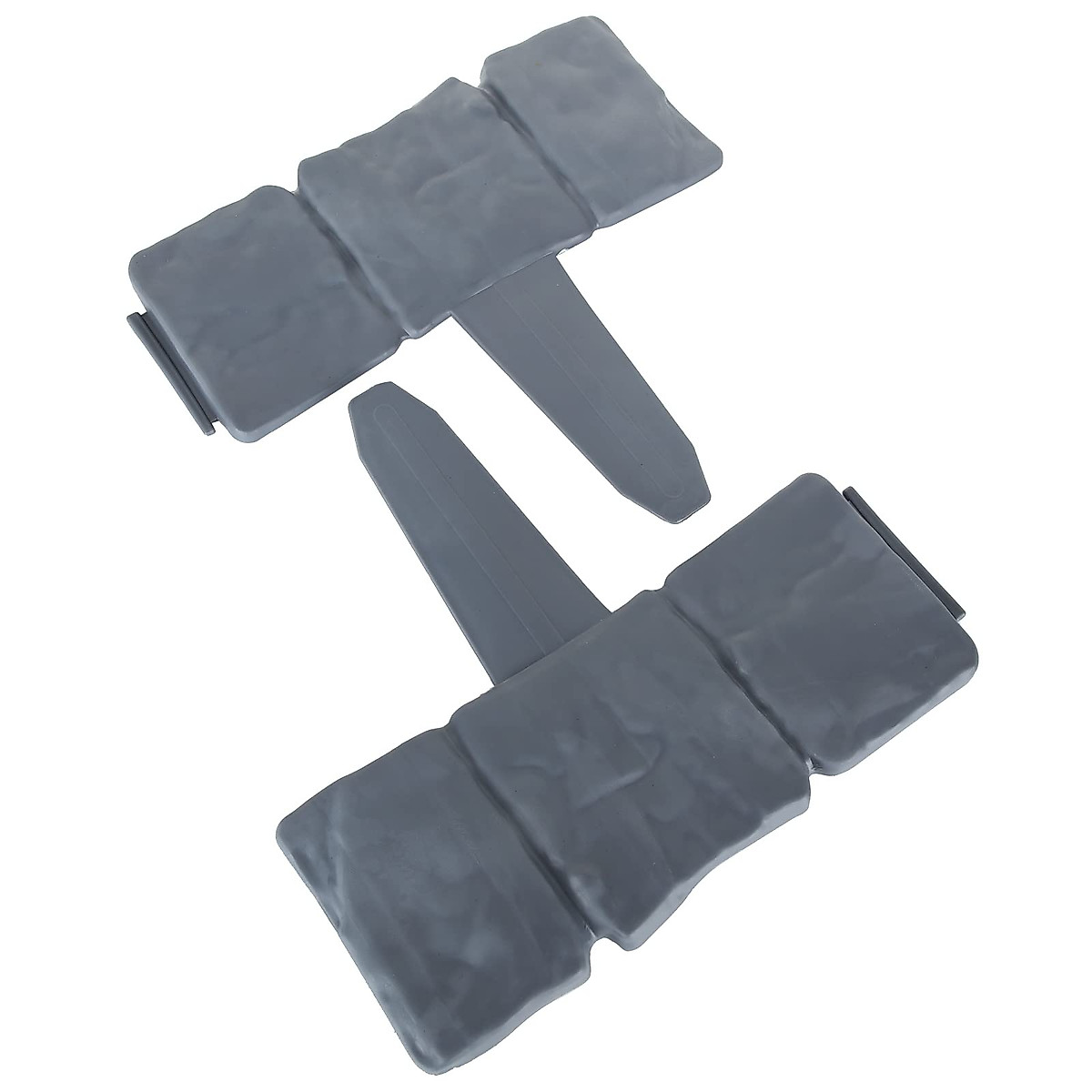 Acrux7 20 Pack Garden Edging Border, Plastic Garden Lawn Edging, DIY Grey Stone Effect Edging Plant Border, Garden Edging Flower Bed Edging for Walkways Landscape Garden Patio Lawn