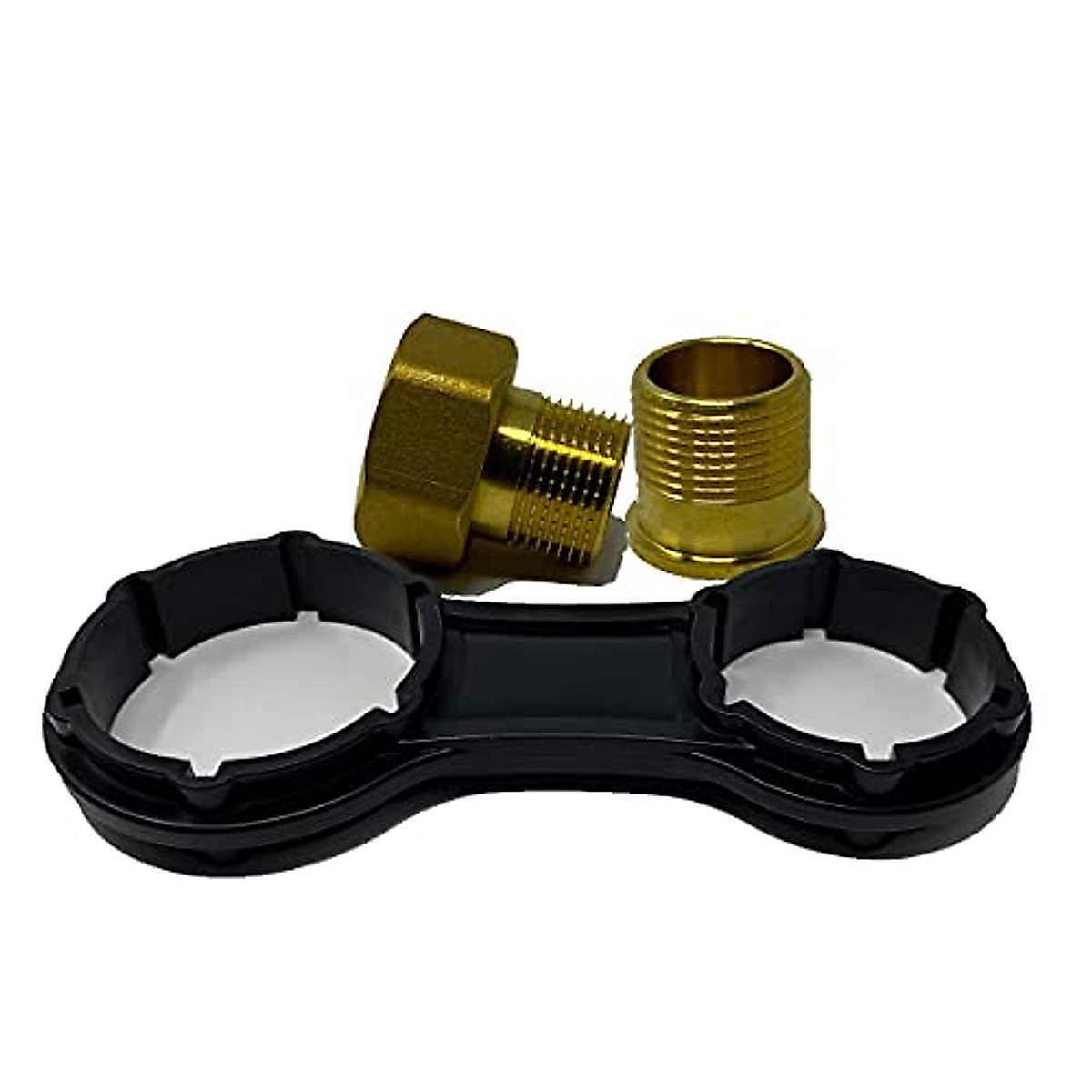 BLUONICS Sediment Water Pre-Filter Reusable Spin Down Filter for Whole House City and Well Water 40 Micron with both 1” + 3/4” NPT adapters included