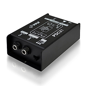 Stagg SDI-ST 2-Channel Passive DI Box with Mono/Stereo Switch & Pyle-Pro Pyle, Black (PDC21)