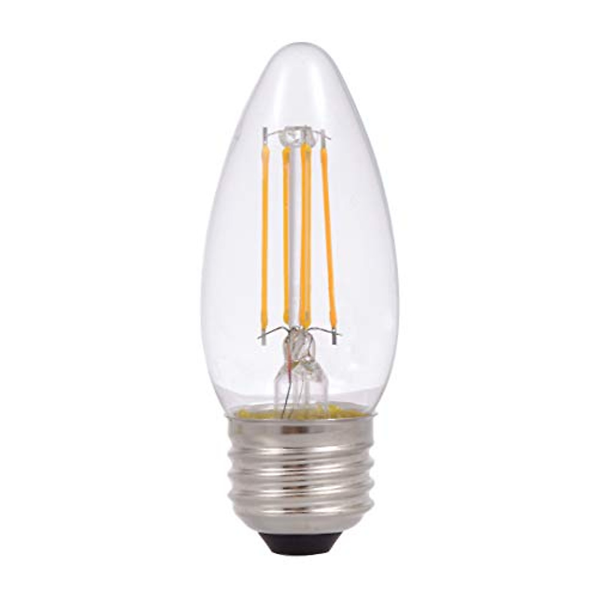 SYLVANIA LED TruWave Natural Series Candelabra Light Bulb, 40W Soft White Medium Base, Dimmable, Clear, Blunt Tip - 2 Pack