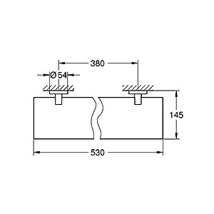 Grohe 40799001 Essentials Shelf 380mm, Starlight Chrome