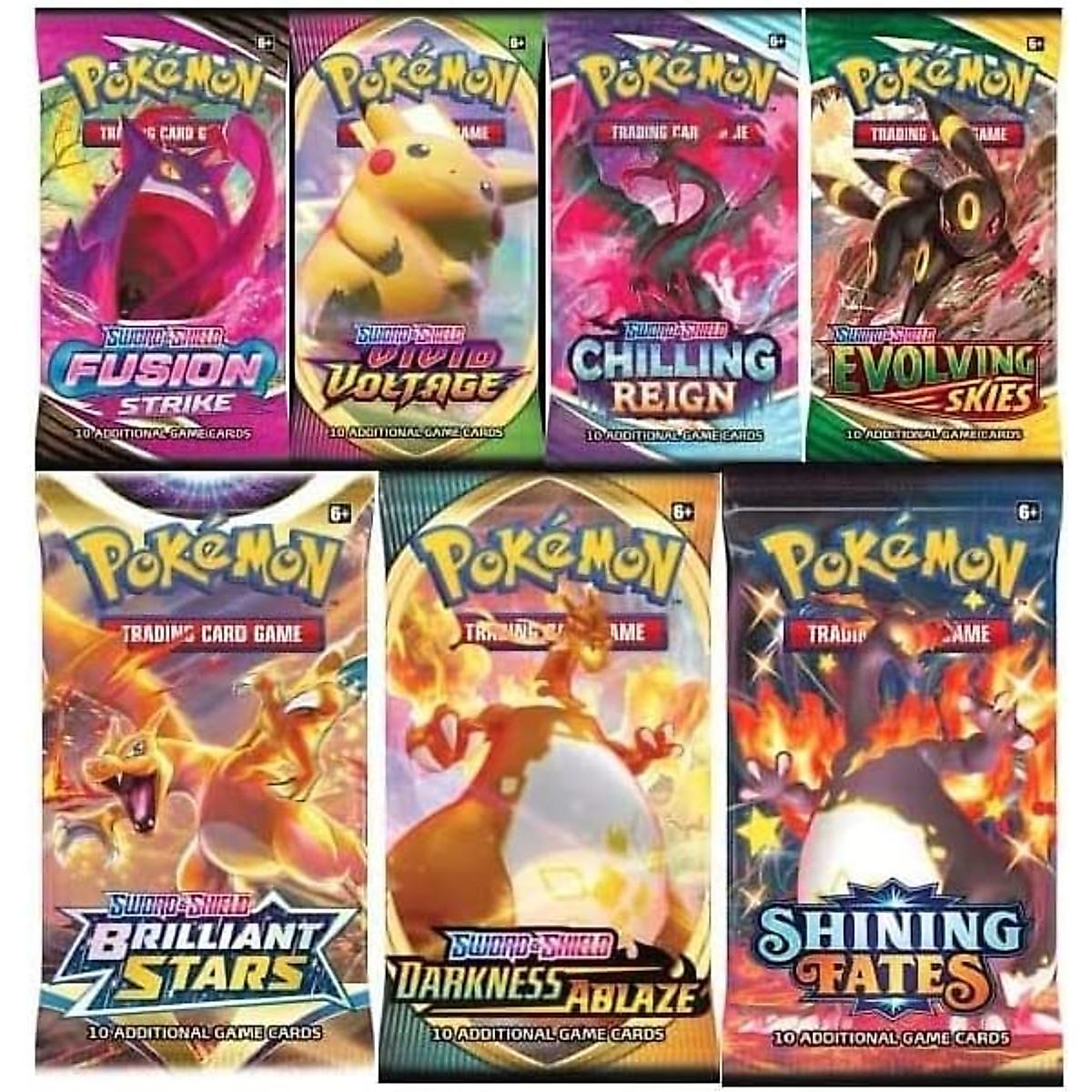 Pokemon TCG: Authentic Factory Sealed Booster Pack (Includes Mystery Card Bundle - V/VMAX 1 in 3 - Bonus Free Protective Card Holder!)