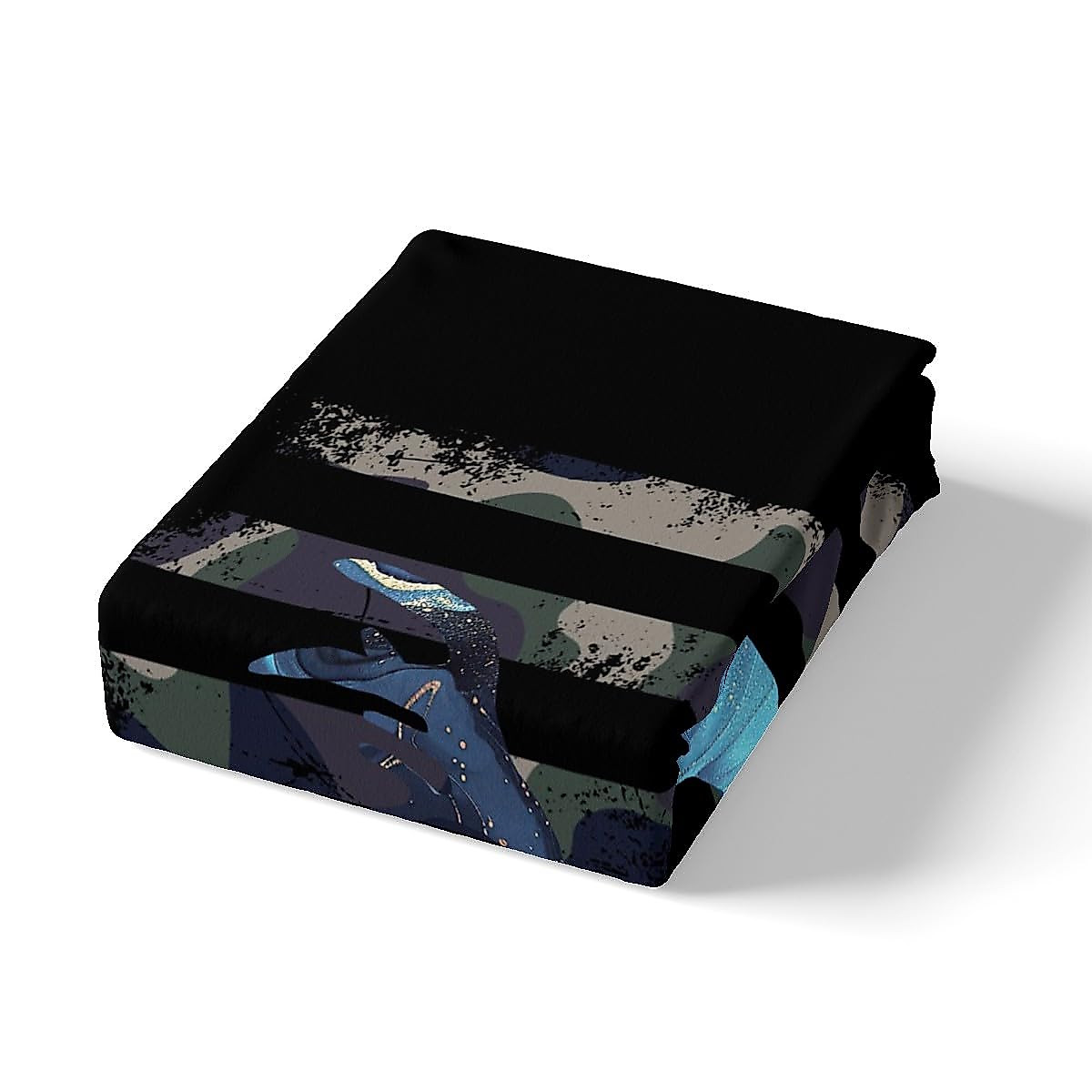 American Flag Deer Bed Sheets Set Twin Size, Deer Antler Forest Camo Sheet Set for Boys Girls Marble Teaxture Deer Sheets with Deep Pocket Fitted Sheet Deer Hunting Bedding Set with 1 Pillow Case