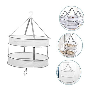Alipis Double Clothes Basket Dish Drying Rack Large C Fold Towels Mesh Bra Mesh Drying Rack Socks Drying Hanger Clothes Drying Net Underwear Drying Net Socks Drying Mesh Net Grey Mesh