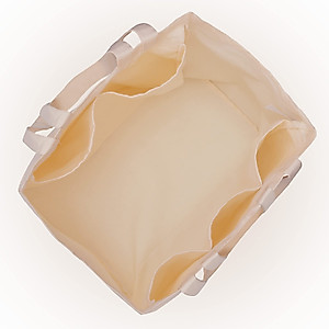 CNaiyunpin Canvas Grocery Bag 3pc XL Set with Real Pockets, Long Shoulder Strap and Short Handle, Canvas Tote Bags Heavy Duty, Foldable, Washable