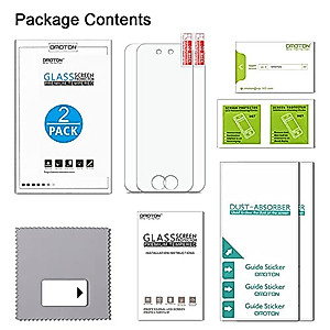 OMOTON Tempered Glass Screen Protector for New iPod Touch 7th Generation 6th Gen 5th Gen (2015/2019 Released), 2 Pack