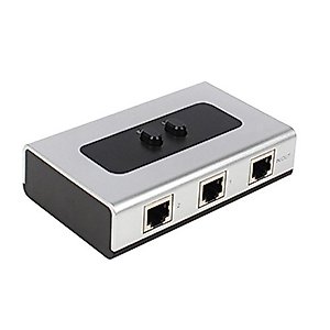 2Port RJ45 Gigabit Ethernet RJ45 Network Switch Splitter Selector Box 100M/1000M