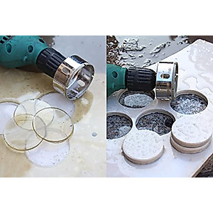 LepoHome 10 PCS Hollow Core Drill Bit Set for Ceramic, Glass, Porcelain Tile Diamond Hole Saw Tile Set Glass Drill Bit, 1/4 to 1-1/5 Inch