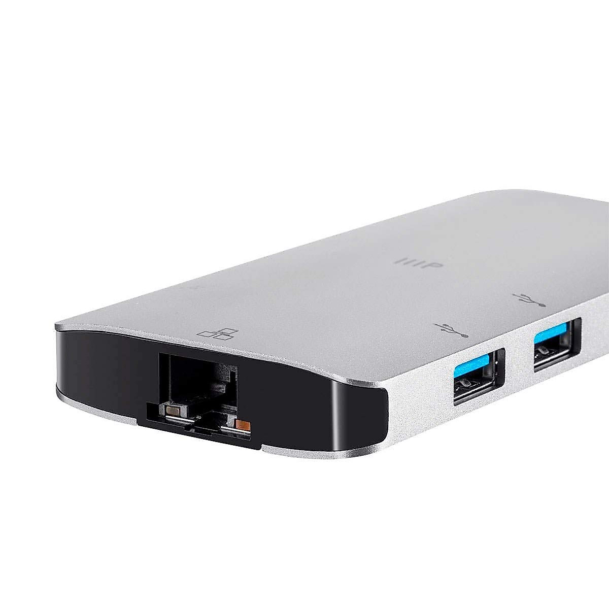 Monoprice USB-C to HDMI Adapter - Gigabit Ethernet, 3-Port USB 3.0, Card Reader, USB-C 100W, Power Delivery - Consul Series