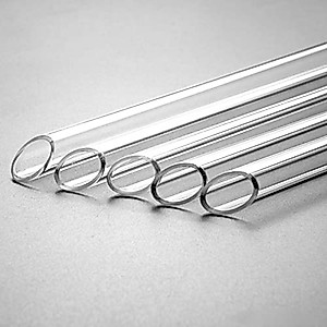 8Pcs Reusable Glass Boba Straws, 14mm Extra Wide Clear Smoothie Straws for Bubble Tea, Eco-friendly Drinking Straws with cleaner brush, Box Pack