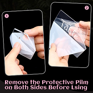 Zhanmai 30 Pcs Acrylic Table Numbers 1-30 for Wedding Table Numbers Hexagon Table Number Signs 5.5 x 5 Inch Clear Place Cards with Stand for Wedding Reception Events Party Restaurant (White Letter)