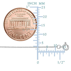 Jewelry Affairs 10k Solid Real Gold Mirror Box Chain Necklace, 0.45mm (20 Inches, White Gold)