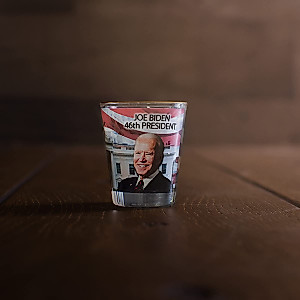 TG,LLC Treasure Gurus 46th President POTUS Joe Biden VP Kamala Harris Commemorative Shot Glass Political Collectible Barware