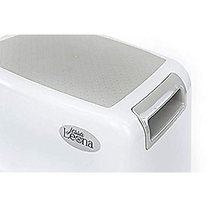 Dual Height 2 Step Stool for Kids | Slip Resistant Soft Grip Toddler's Stool for Potty Training and Use in The Bathroom or Kitchen | BPA Free for Comfort and Safety (1 Pack, Grey)