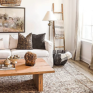 Artera Large Wicker Storage Basket - Set of 3 Woven Water Hyacinth Blanket Baskets with Handle, Natural Nesting Storage Bins for Living Room, Bedroom, Bathroom or Laundry Room