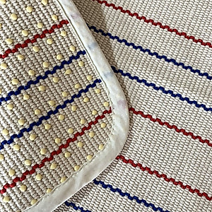 Kids Rug Montessori Mat Children Playing Mat for Nursery Cotton Working Rug Small Hand Woven Rug, 23.6''×7.8''