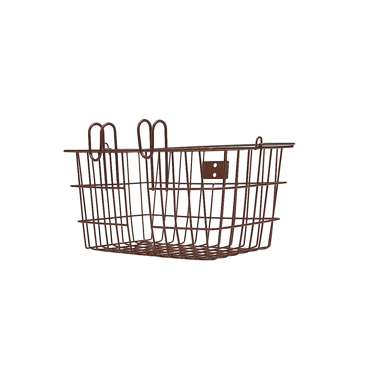 Retrospec Detachable Steel Apollo-Lite Lift-Off Front Bike Basket with Handles, Brown