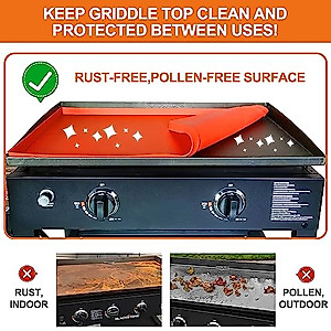 28" Silicone Griddle Mat for Blackstone 28 inch Griddle(Not fit 28XL/Pro), Heavy-Duty Food Grade Silicone Grill Buddy Mat Blackstone Griddle Top Cover Accessories Keep Flat Top Clean Critter-Rust Free