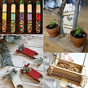 KTOJOY 100 Pcs Craft Sticks Ice Cream Sticks Natural Wood Popsicle Craft Sticks 4.5 inch Length Treat Sticks Ice Pop Sticks for DIY Crafts