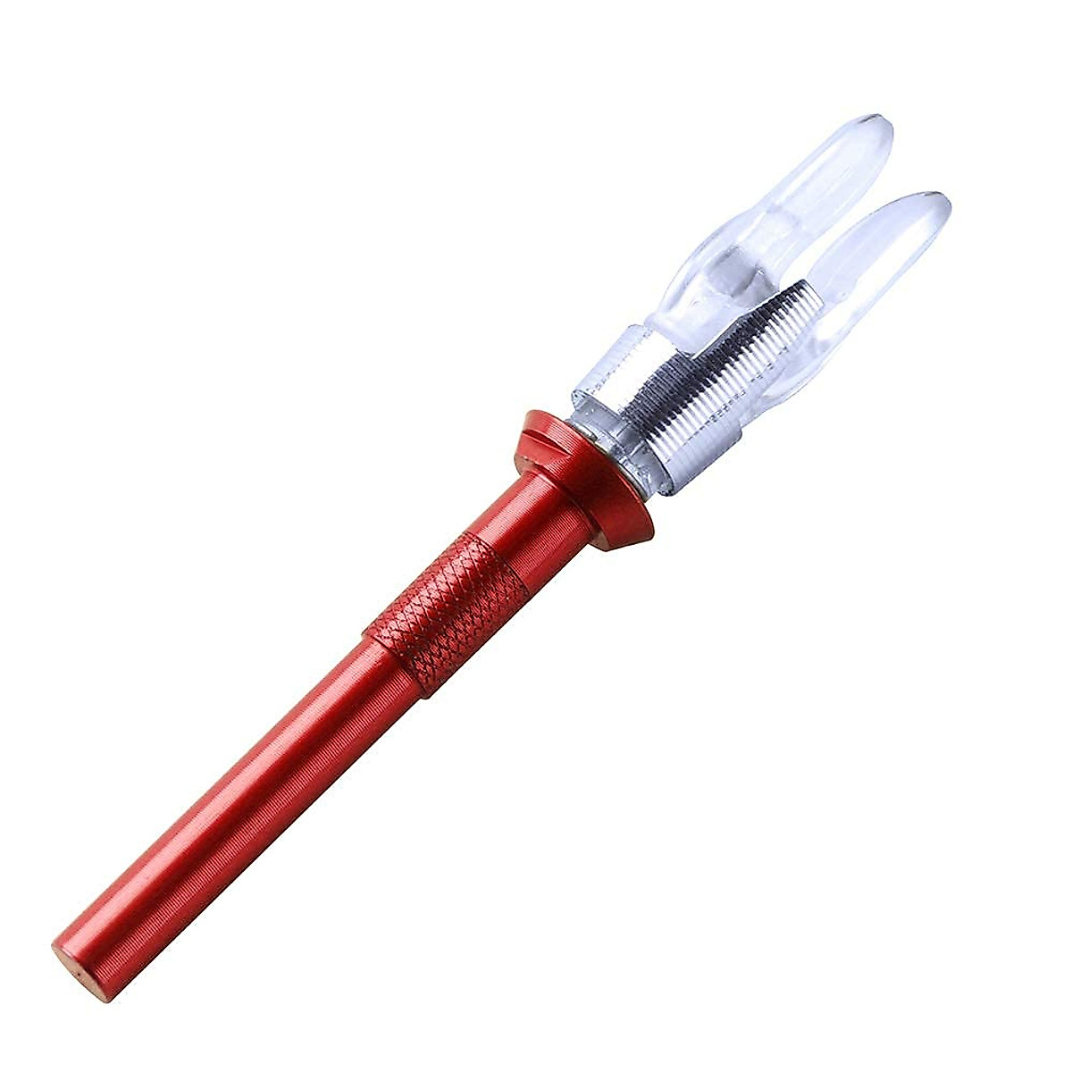 DEEPOWER LED Lighted Nocks 4-Pack Universal Fit Arrow Nocks .166 with Bushings of .204 .245 (Red)