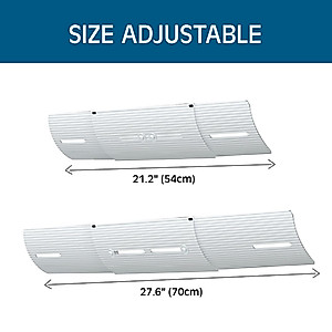 AIR WING Slim, Length & Angle Adjustable Air Conditioner Deflector helps Cooling/Heating Air Circulation, Anti Blast, Wind Baffle and Direction, Anti-Condensation
