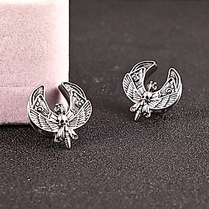 Maxbott 1Pair Cute Butterfly Design Saddle Ear Plugs Tunnels Ear Gauges Expander Stainless Steel Earrings Body Piercing Jewelry (12mm(1/2"), Silver)