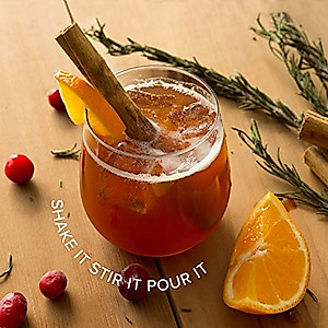 TOSSWARE POP 12oz Vino Jr Set of 12, Premium Quality, Recyclable, Unbreakable & Crystal Clear Plastic, Cocktail, 12 Count (Pack of 1), Whiskey Glasses