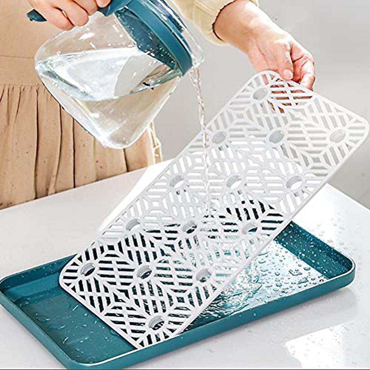 TOPINCN Cup Drying Rack, Bottle Drying Rack Stand Cup Drying Rack with Drain Tray Mug Tree Holder Bottle Drainer Stand for Kitchen (#2)