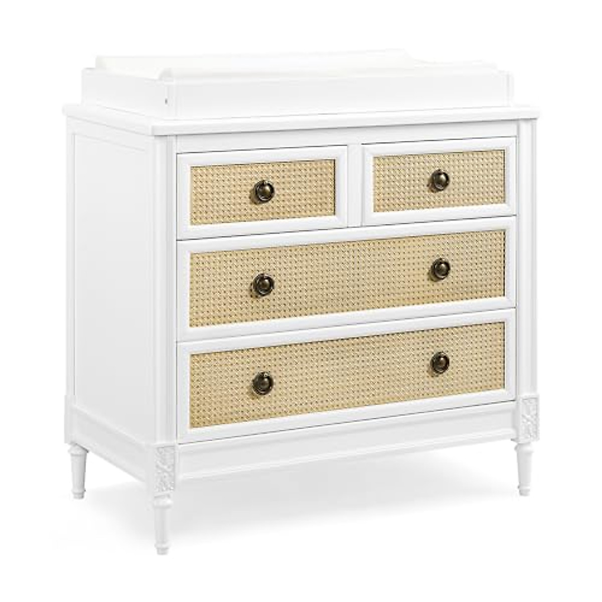 Delta Children Madeline, Dresser w Interlocking, Bianca White/Textured Almond