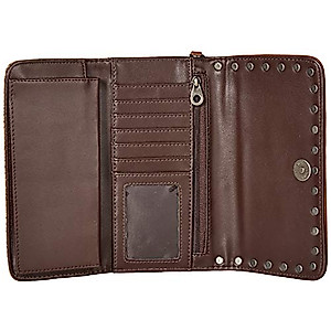 M&F Western Ariana Clutch Wallet Brown One Size