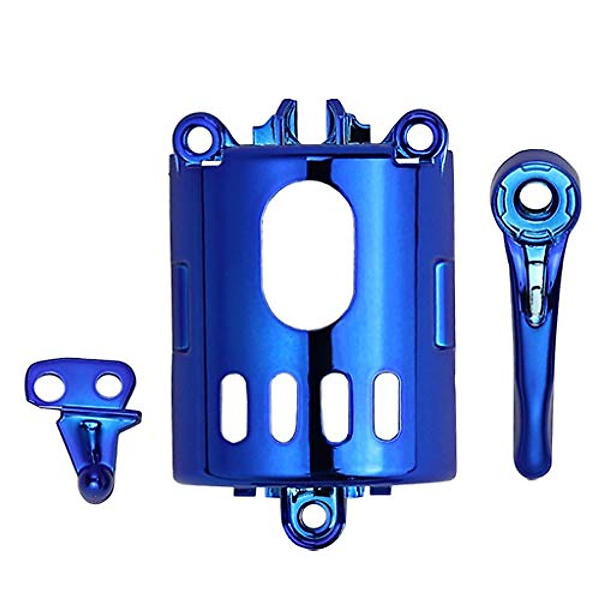 yotijar DIY Modified Hair Clipper Parts, 3pcs/Set Motor Cover Case Shell Adjustor Bar & Switch Kit for Wahl 8591/8148/8504 Cordless Hair Clippers - Blue