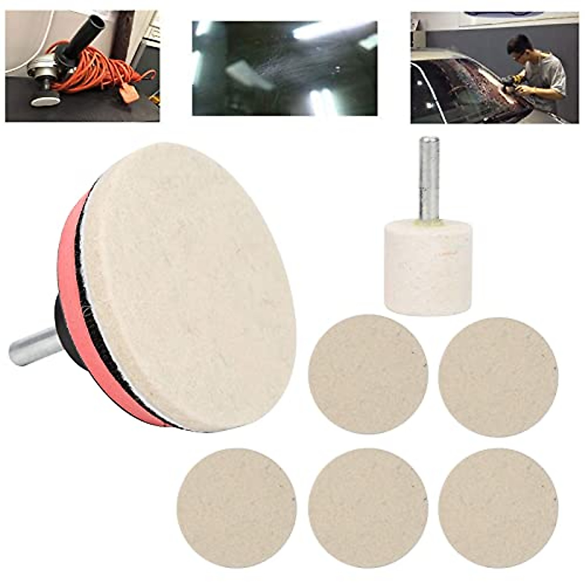 Glass Polishing Kit Car Windscreen Glass Scratch Remover 100g Cerium Oxide Powder Polishing Kit Wheels Set Polish Pads