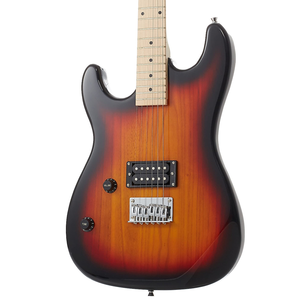 Davison Guitars 39" Full Size Electric Guitar in Sunburst - Left Handed Beginner Kit with Gig Bag and Accessories