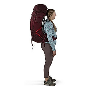 Osprey Aura AG LT 65L Women's Backpacking Backpack, Black, WM/L