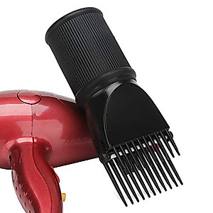 Segbeauty Blow Dryer Comb Attachment, Black Brush Attachments for Hair Dryer Concentrator Nozzle 1.57-1.97", Pro Hairdressing Styling Salon Tool for Straightening Detangling Fine Curly Natural Hair
