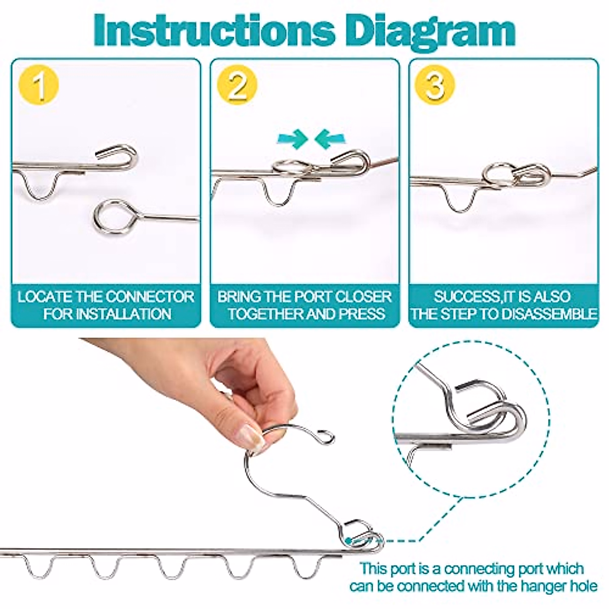 Closet Organizers and Storage,4 Pack Upgraded Sturdy Multifunctional Magic Space Saving Hangers with 8 Holes Closet Storage Organization for Wardrobe Heavy Clothes,College Dorm Room & Home Essentials