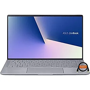 ASUS Zenbook 14" Full HD Laptop, AMD Ryzen 5-4500U, Backlit Keyboard, Front-Facing Camera, HDMI Output, Amazon Alexa, NVIDIA GeForce MX350, Windows 10, Light Gray (8GB RAM | 512GB PCIe SSD)