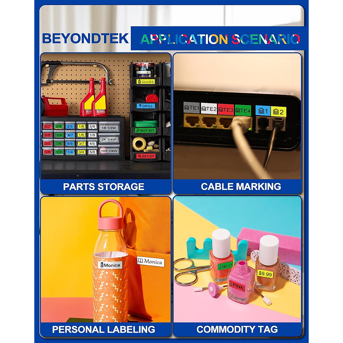 6-Pack Compatible with Brother P-Touch M-231 M Tape M-K 131 MK 231 431 531 631 731 Label Tape for Brother PT-65 PT-90 PT-M95 PT-70BM PT-45 Label Maker Tape 12mm 0.5 Inch x 26.2 Ft