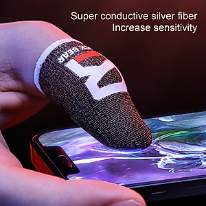 Finger Covers Compact Anti-scratch Gaming Finger Thumb Gloves Anti-scratch Sweat-proof Black
