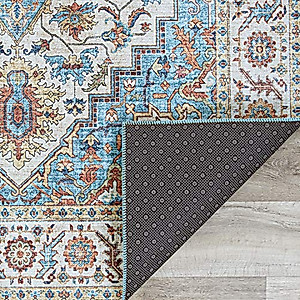 Couristan Pasha Sarouk Area Rug, 5' x 8', Navy